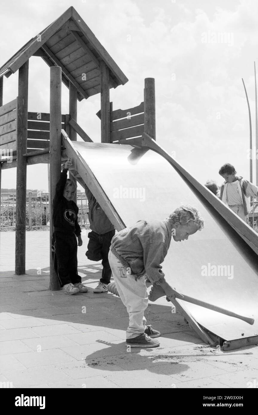 Broken slide school cornerstone hi-res stock photography and images - Alamy