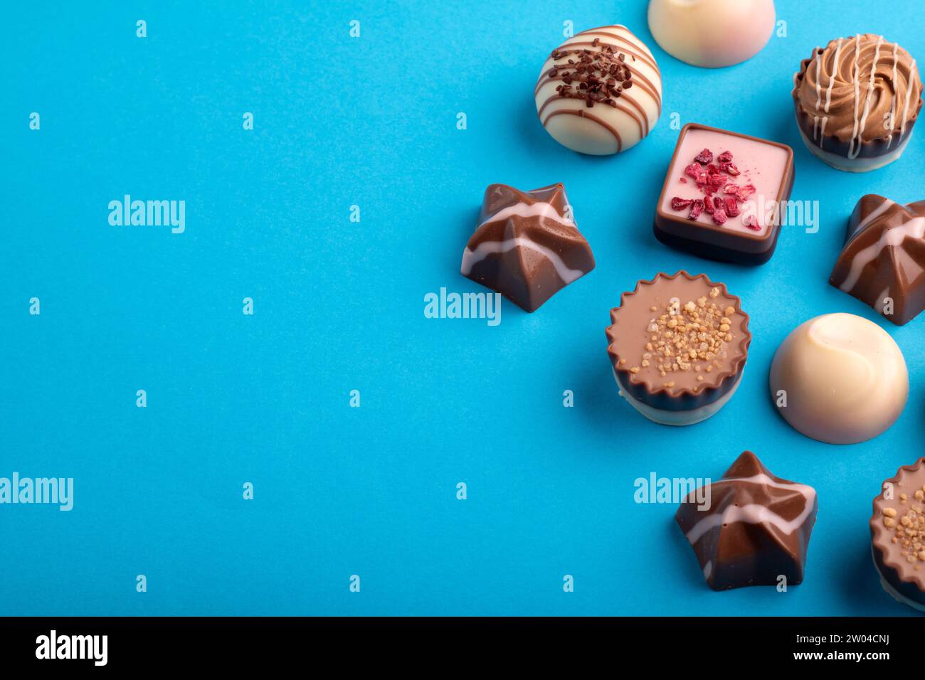 photo, a set of assorted chocolates forms a tempting array of sweet ...