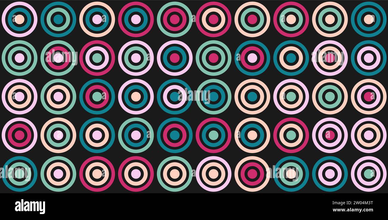 Seamless vector geometric stock pattern of circles of different ...
