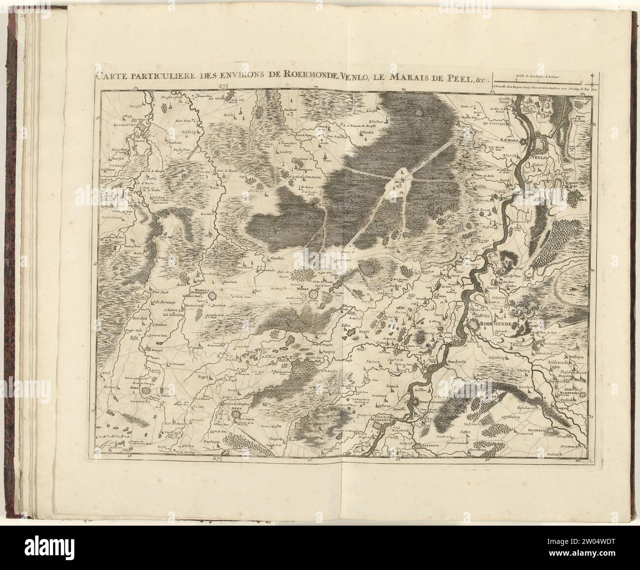 Map of the surroundings of Roermond and Venlo, 1709, 1709 Map of the ...