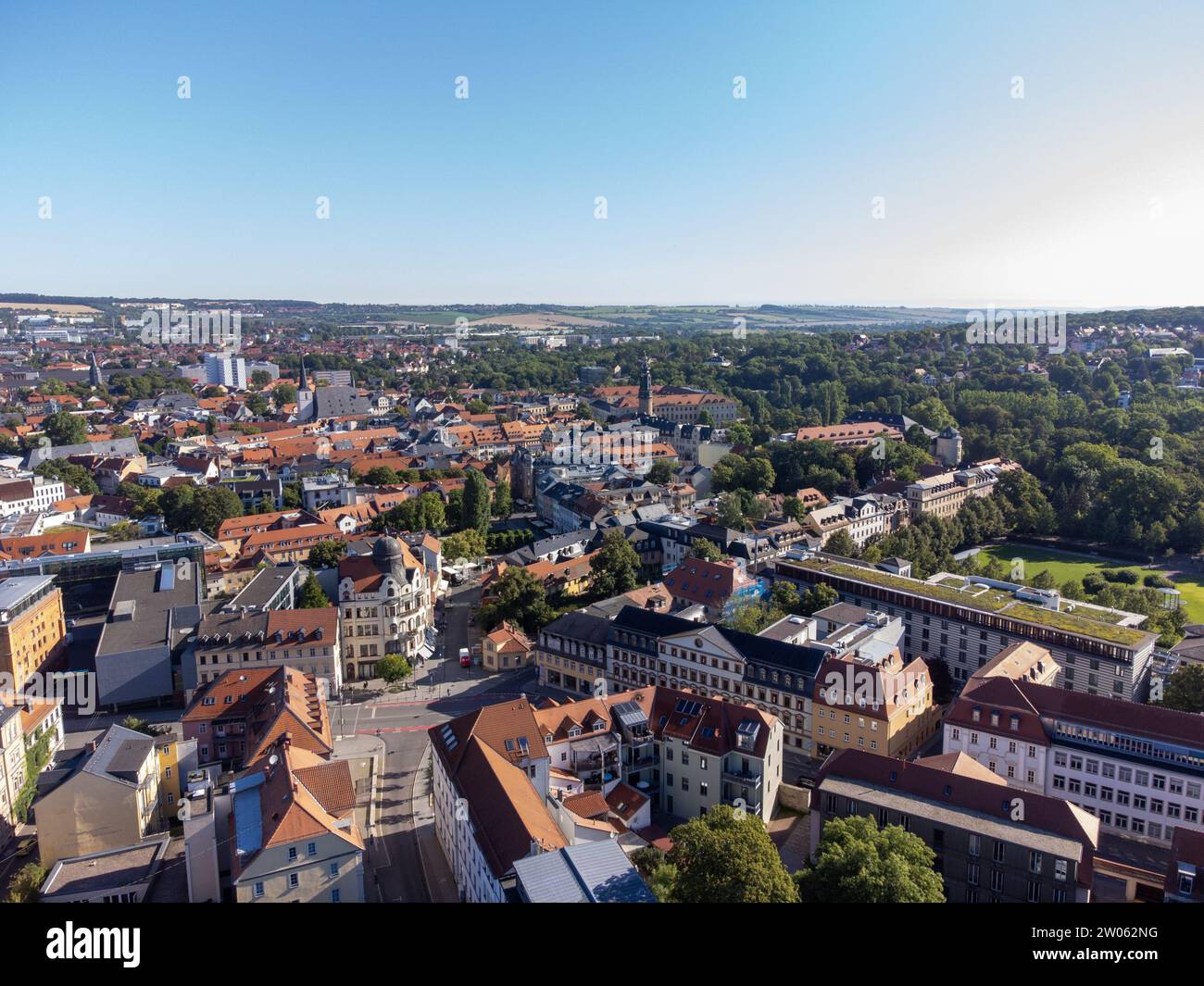 aerial view of the weimar city in east germany Stock Photo - Alamy