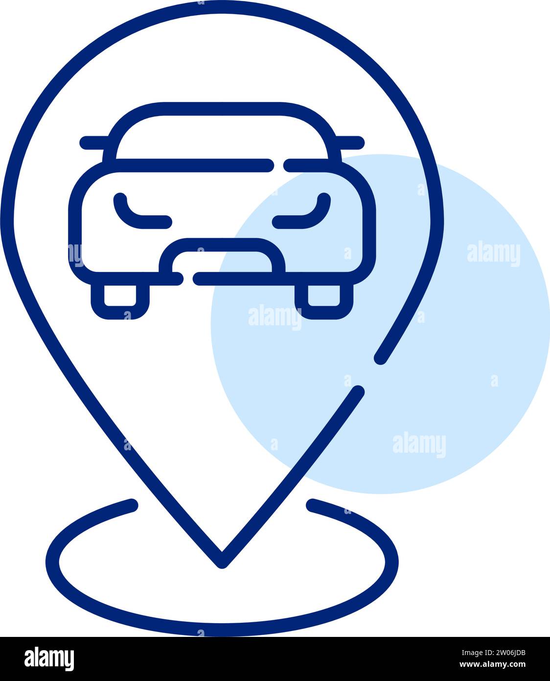 Car in map pointer pictogram. Car rental and dealership, car sharing ...