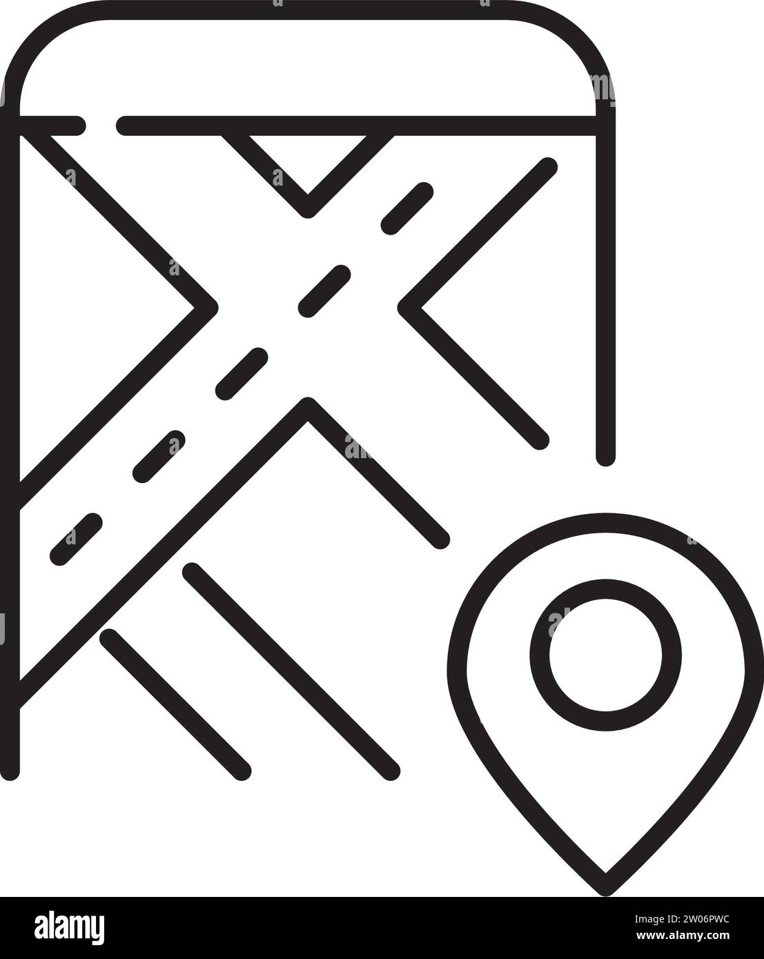 Online maps smart phone app. Navigation service, taxi location map pointers. Pixel perfect ...