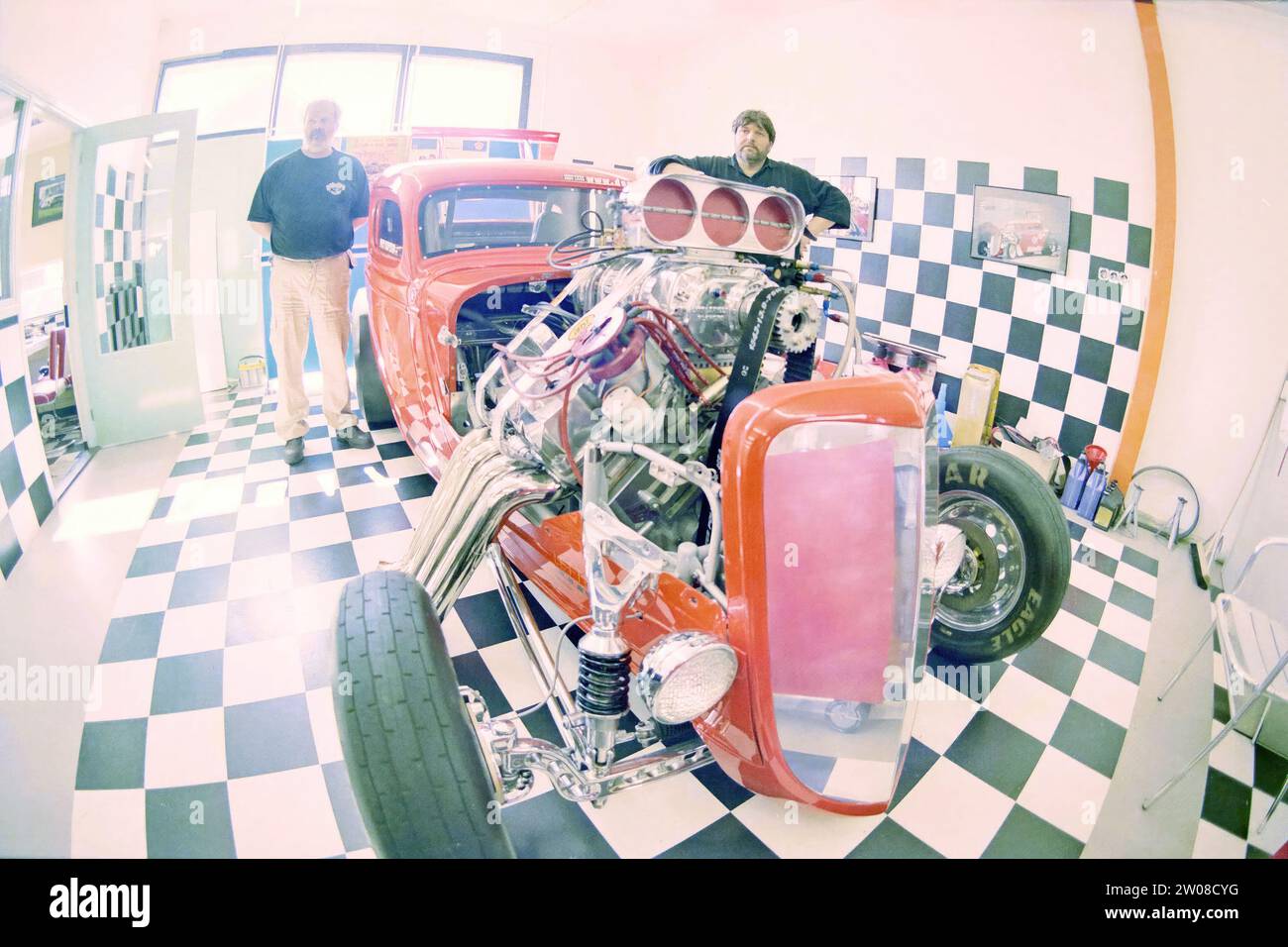 American drag racing car in garage, 00-04-2001, Whizgle News from the ...