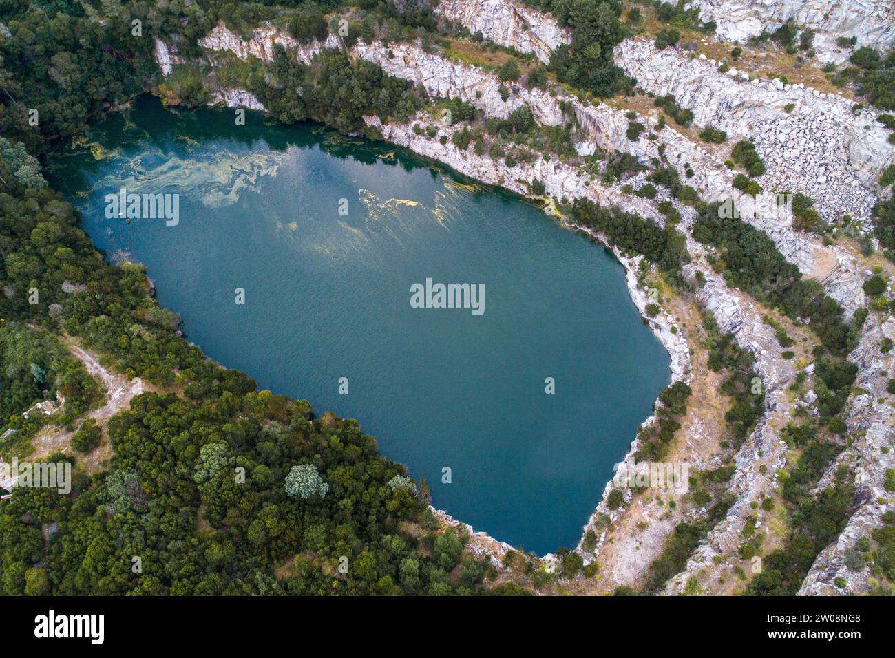 Abandoned stone quarry aerial view hi-res stock photography and images ...