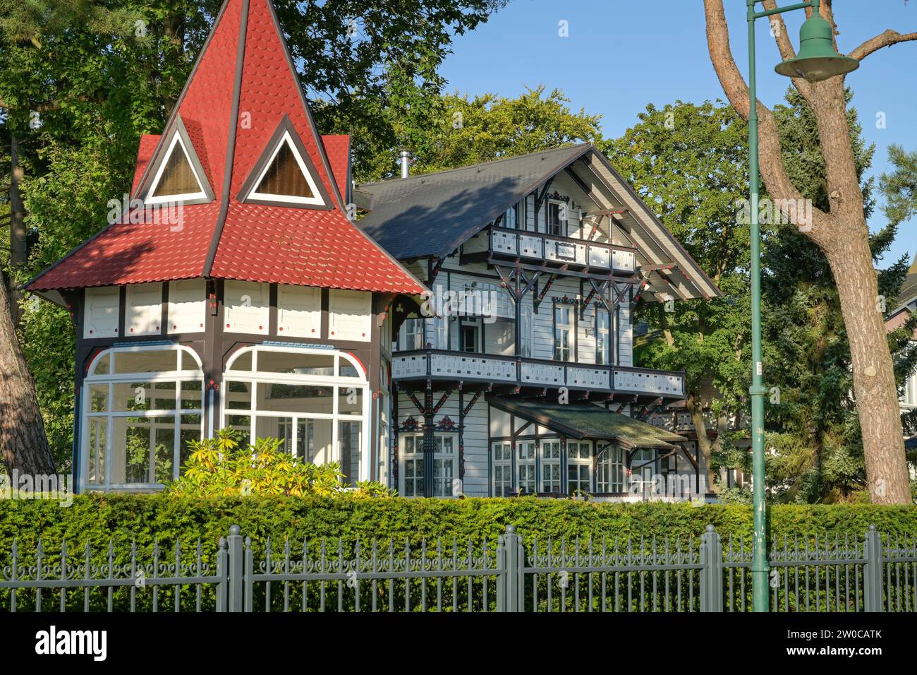 Villa Arite, Holzhaus, Grenzstraße / Strandpromenade, Ahlbeck, Usedom ...