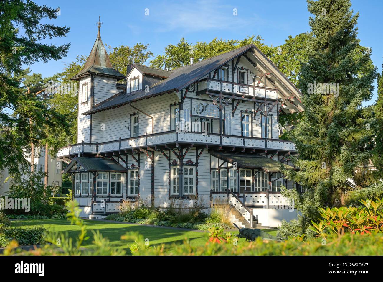 Villa Arite, Holzhaus, Grenzstraße / Strandpromenade, Ahlbeck, Usedom ...