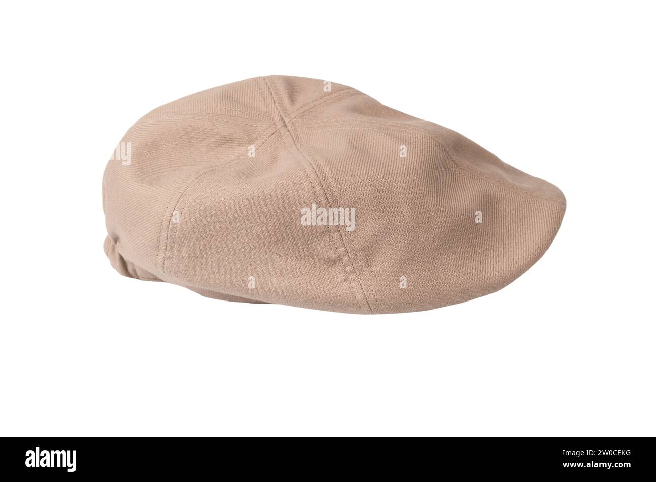 Light brown ascot cap isolated on a white background Stock Photo - Alamy