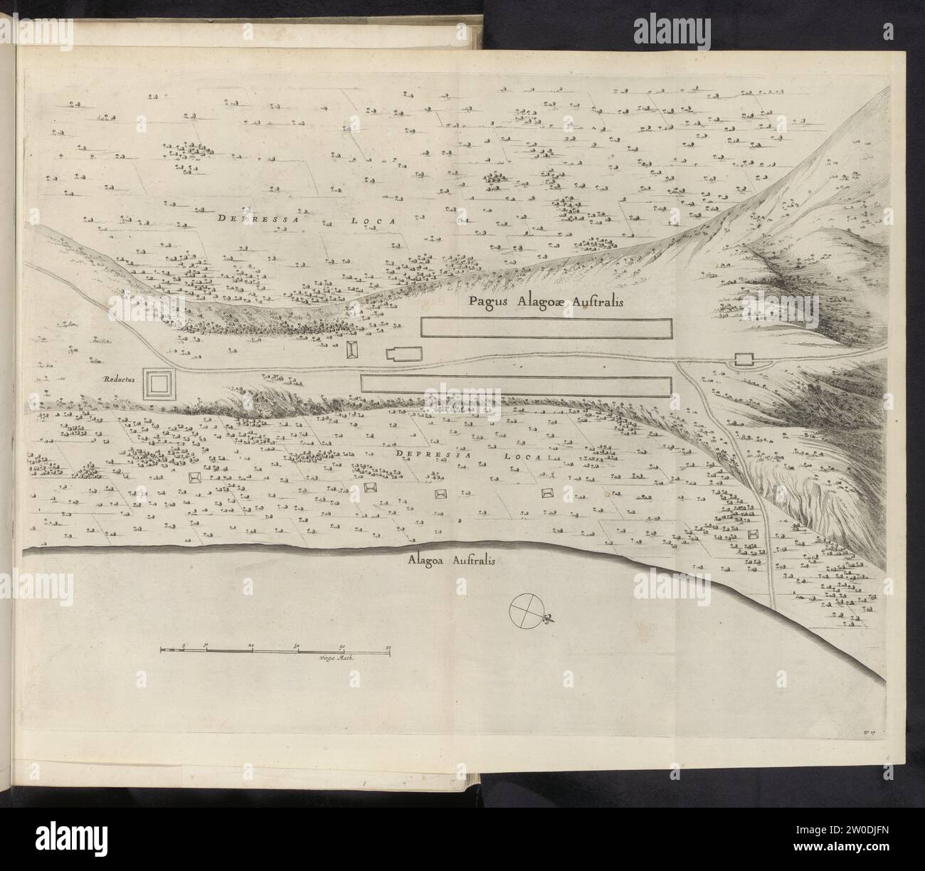 Map of the village of Alagoa Do Sul, ca. 1637, 1645 - 1647 Map of the ...