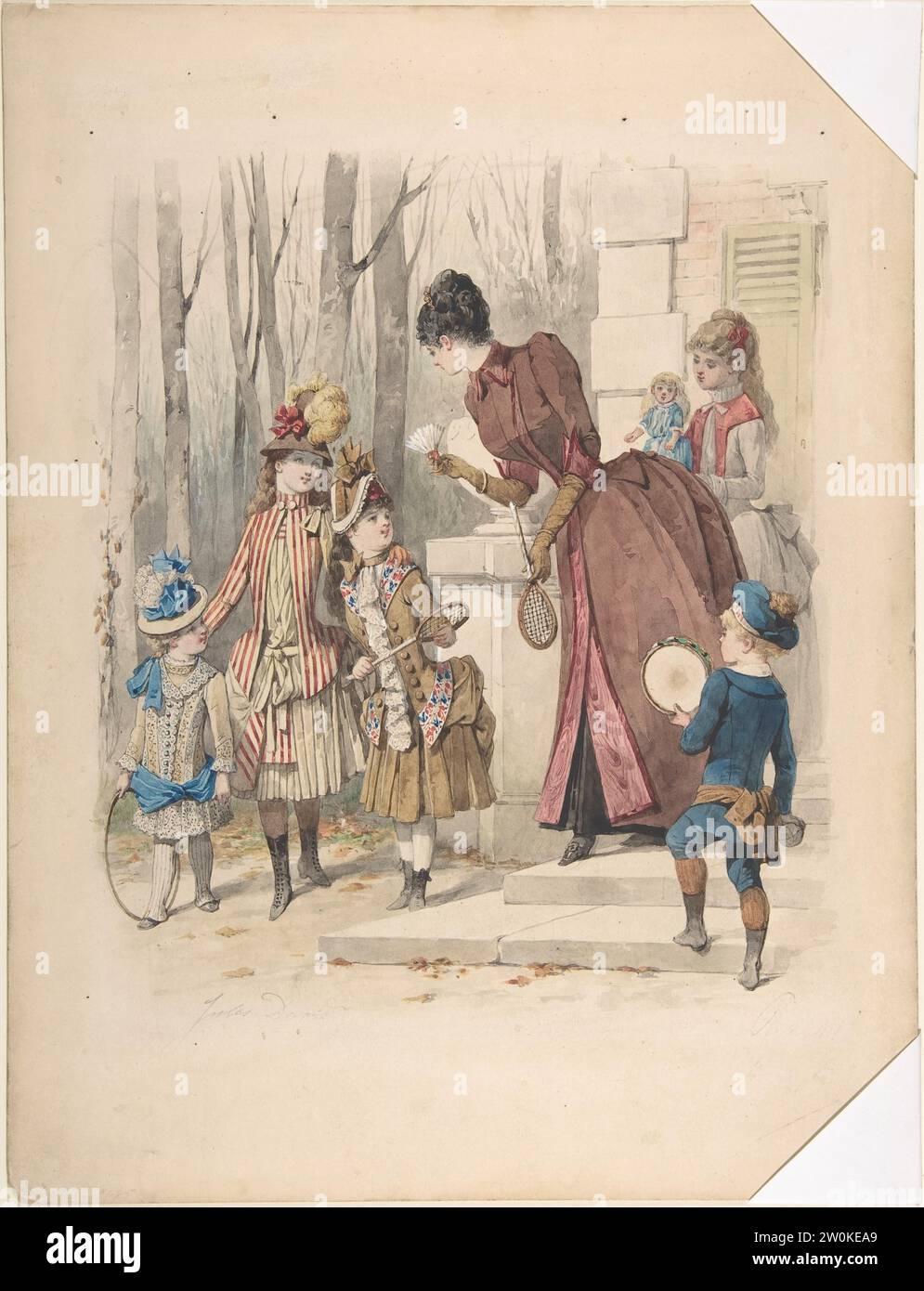 Fashion illustration, no. 2224 1953 by Jules David Stock Photo - Alamy