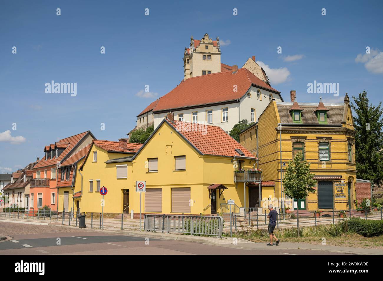 Stadtansicht Wettin, Sachsen-Anhalt, Deutschland Stock Photo - Alamy