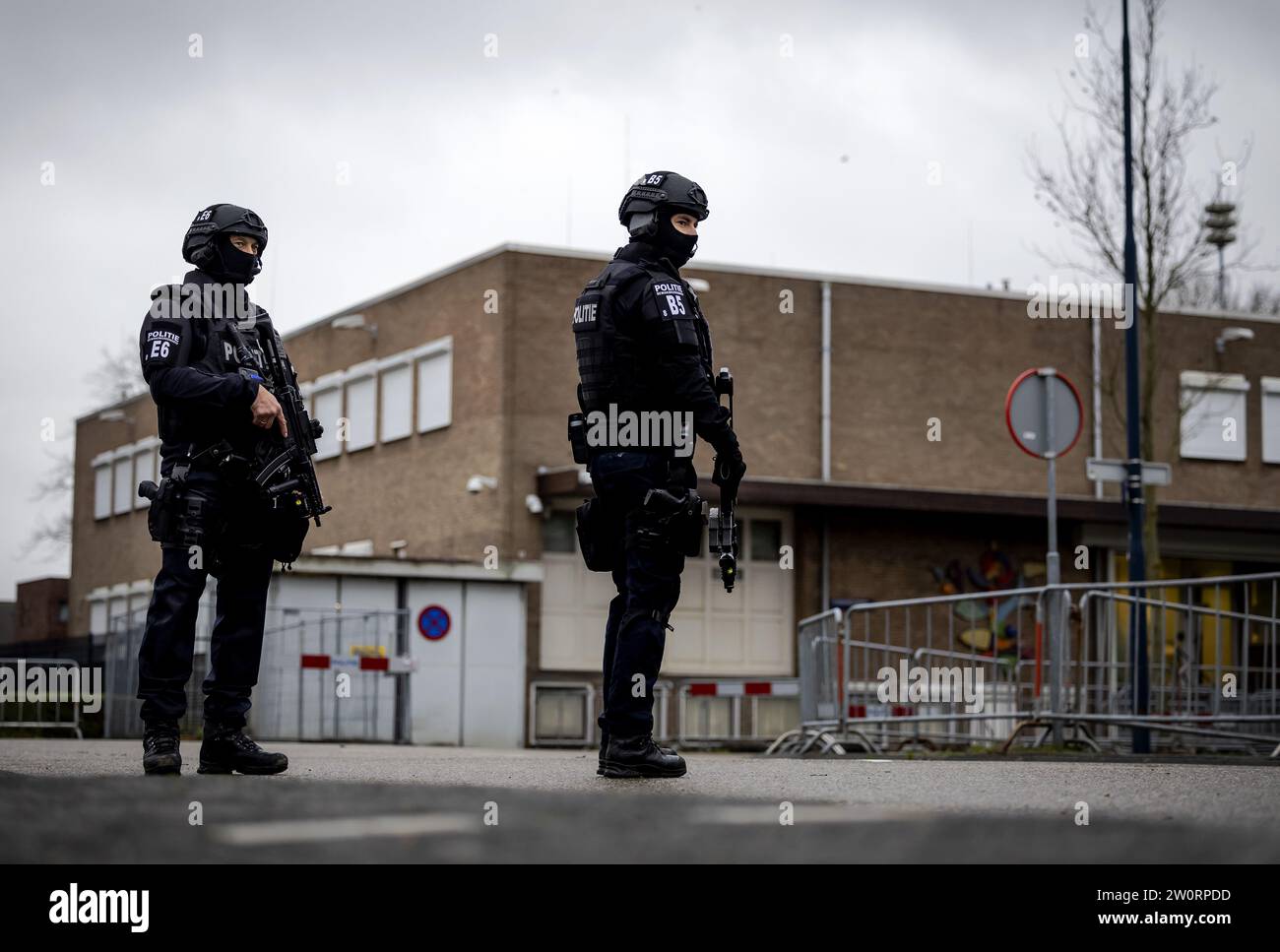 AMSTERDAM - Security at the extra-secure court for a pro forma hearing ...