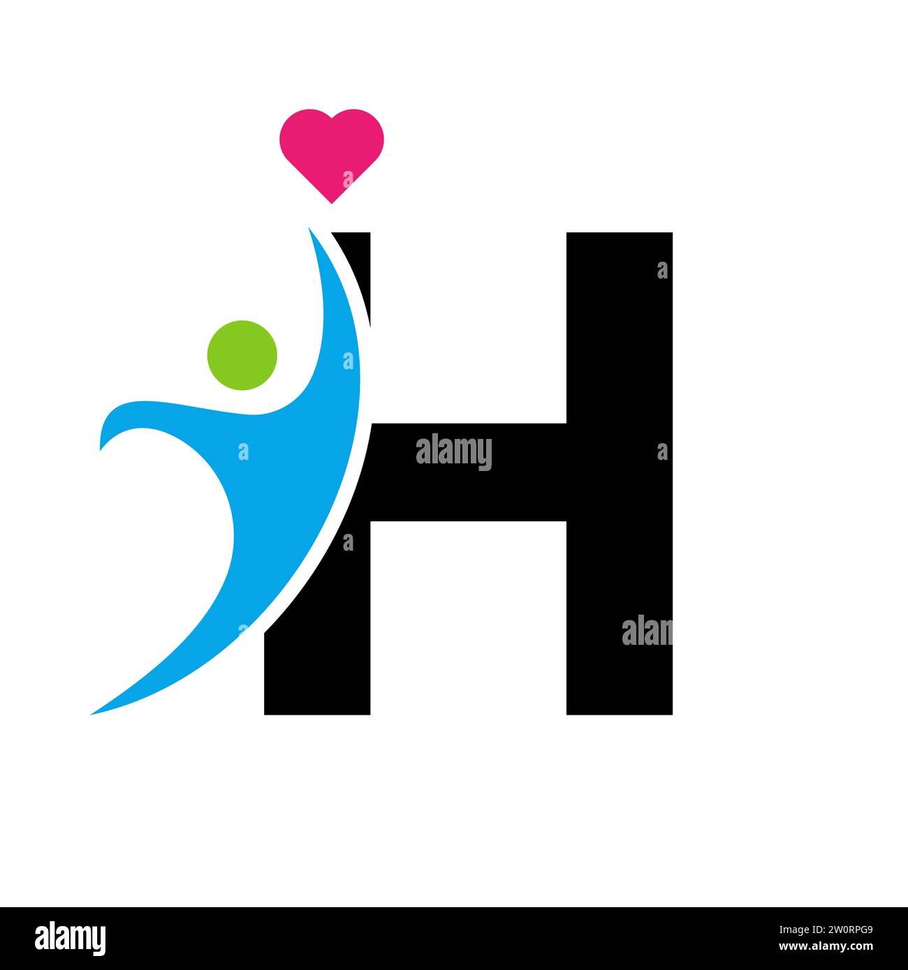 H love logo hi-res stock photography and images - Alamy