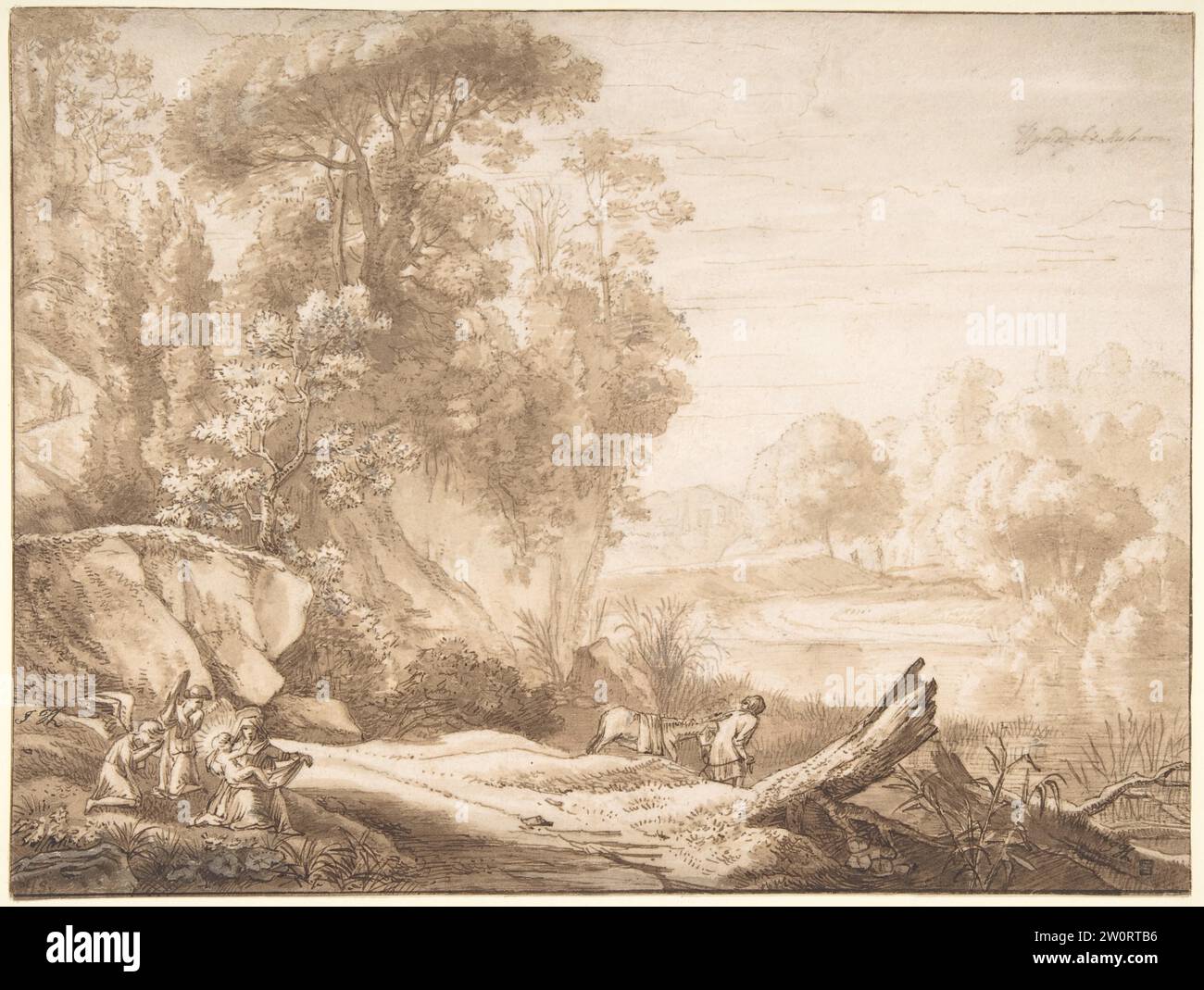 The Rest on the Flight into Egypt 1975 by Herman van Swanevelt Stock ...