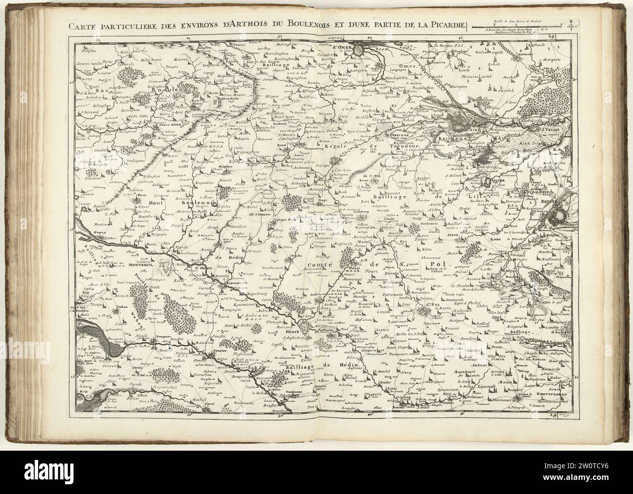 Map of Artesia and part of Picardy, 1708, 1708 Map of Artesia and a ...