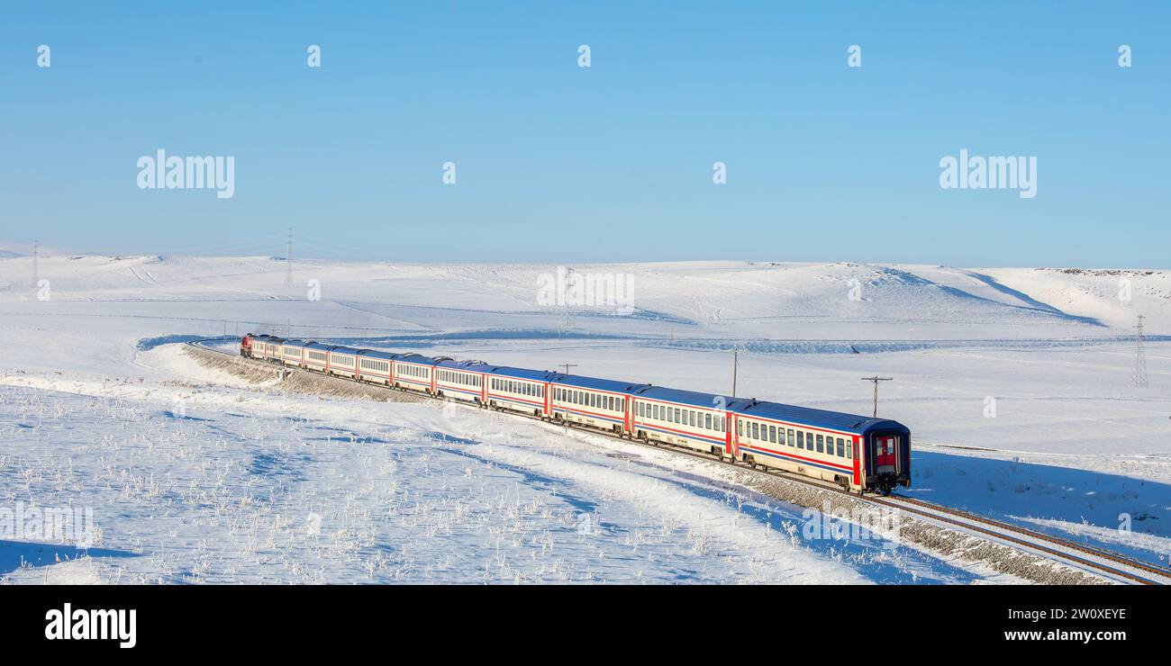 Eastern Express in Winter Kars Turkey Stock Photo - Alamy