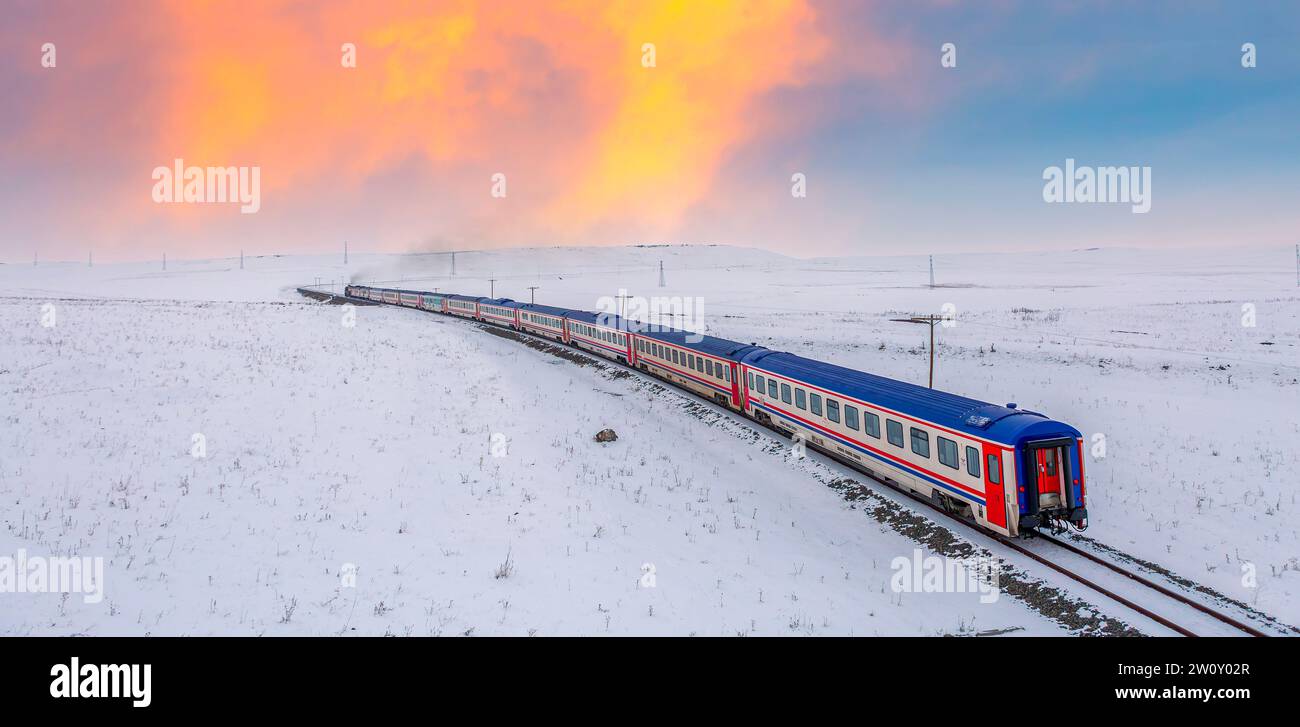 Eastern Express in Winter Kars Turkey Stock Photo - Alamy