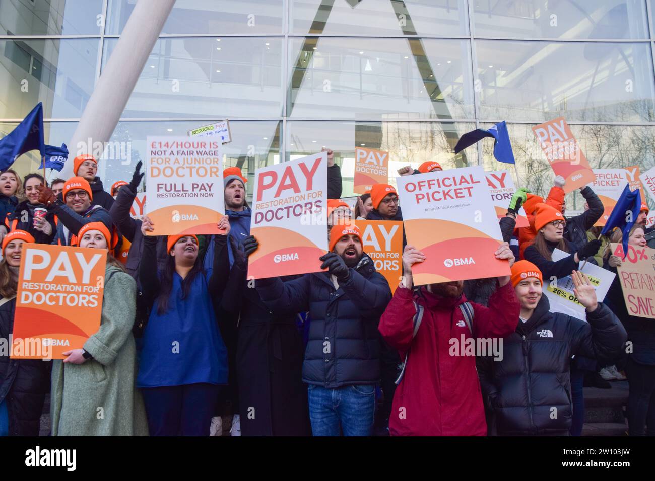 London, UK. 20th December 2023. British Medical Association (BMA ...