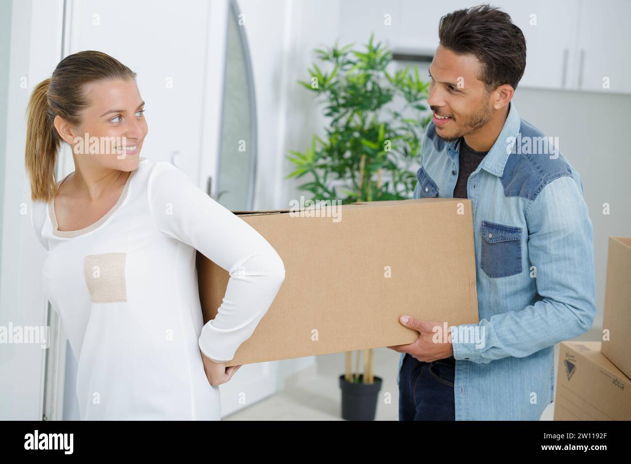 Young woman client expressing hi-res stock photography and images - Alamy