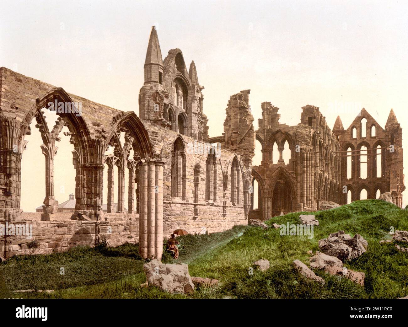 Whitby Abbey, Abtei Whitby, ein ehemaliges Kloster in Whitby, einer ...