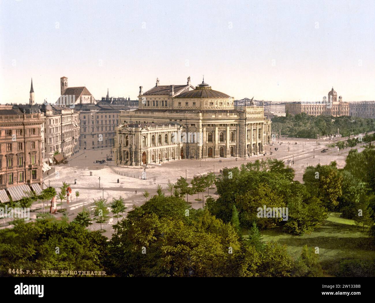 The Burgtheater, Wien, Österreich, um 1890, Historisch, digital ...