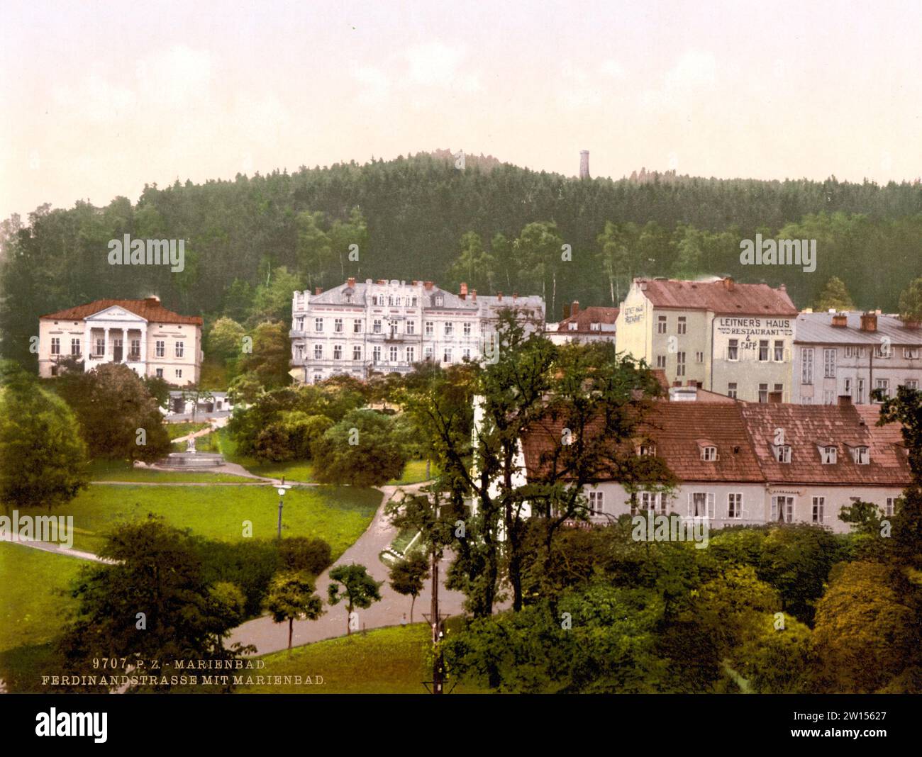The Ferdinand Street, Marienbad, Tschechien, um 1890, Historisch, digital restaurierte ...
