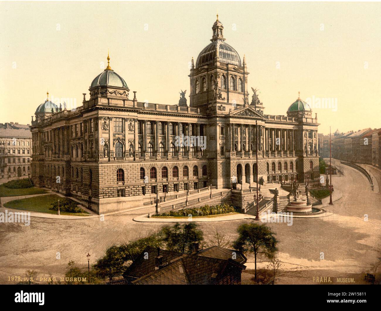 Das Museum, Prag, Tschechien, um 1890, Historisch, digital restaurierte Reproduktion von einer ...