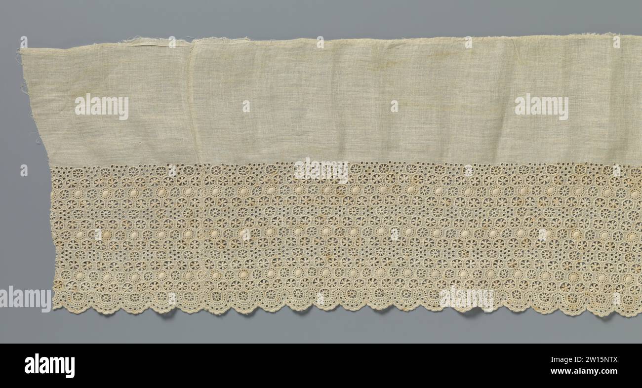 Strip linen with openwork circles with suns and stars, anonymous, c ...