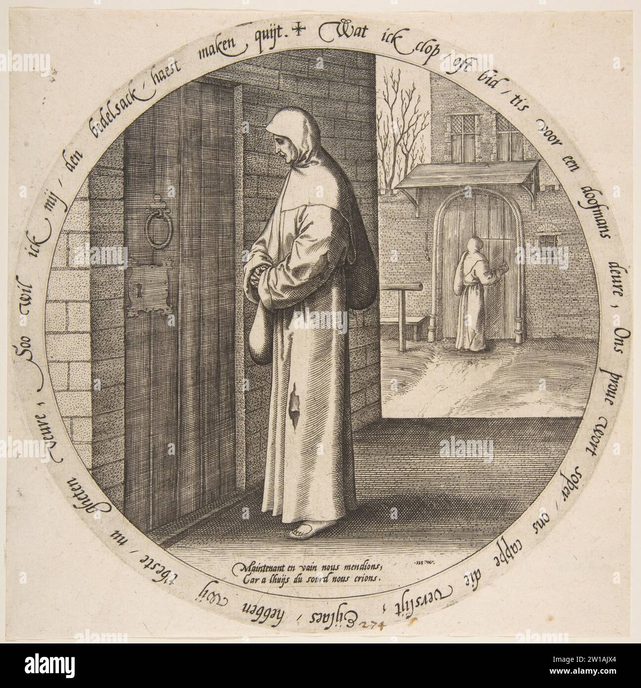 One Begs in Vain at the Door of the Deaf, from Twelve Flemish Proverbs ...