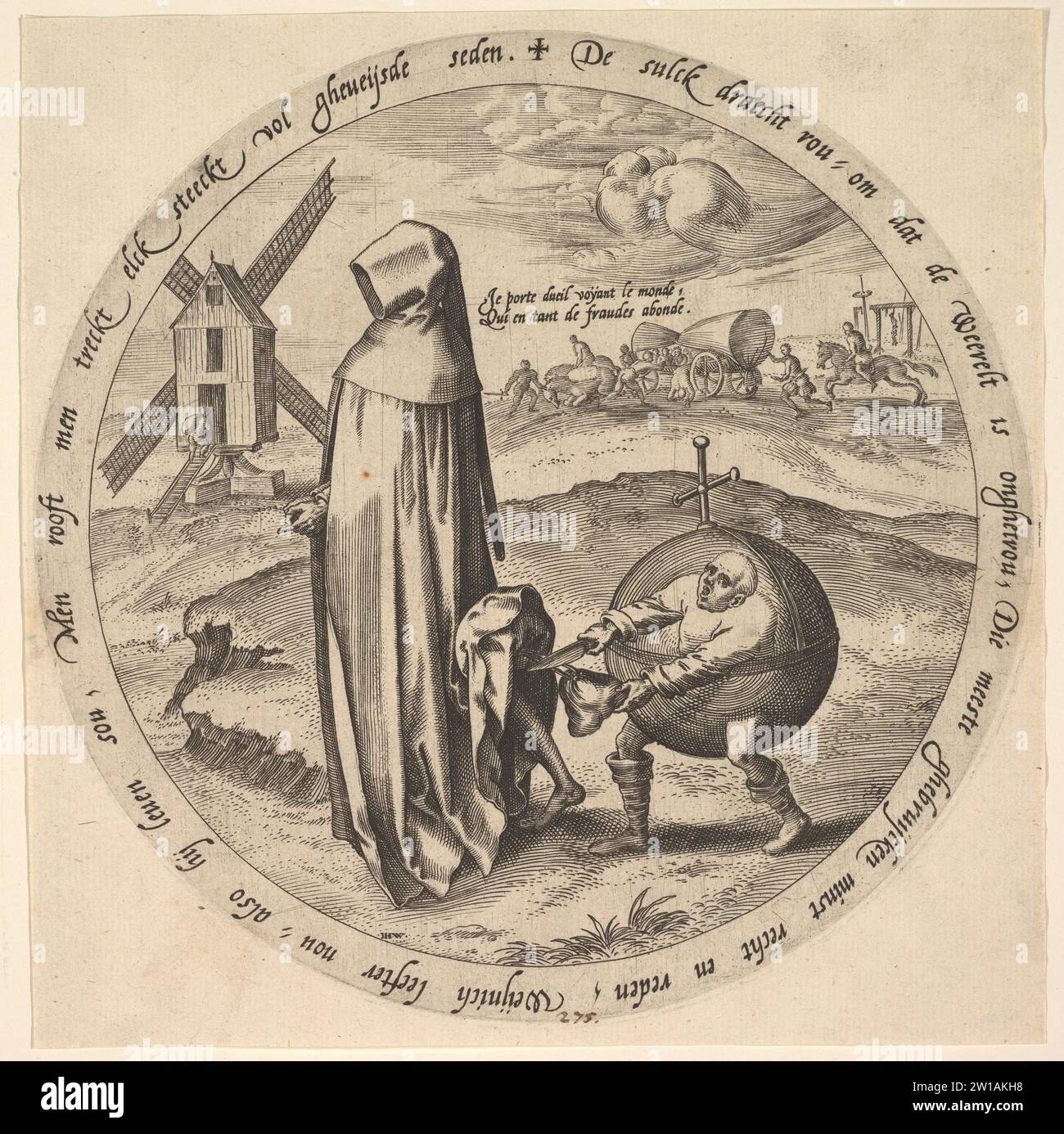 The Misanthrope Robbed by the World, from Twelve Flemish Proverbs 1946 ...