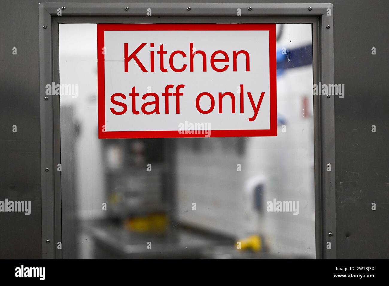 Berlin, Germany. 20th Dec, 2023. "Kitchen staff only" is written on the ...