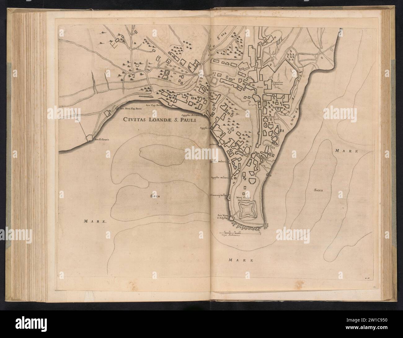Map of Luanda, ca. 1641, 1645 - 1647 Map of the city of Luanda (São ...