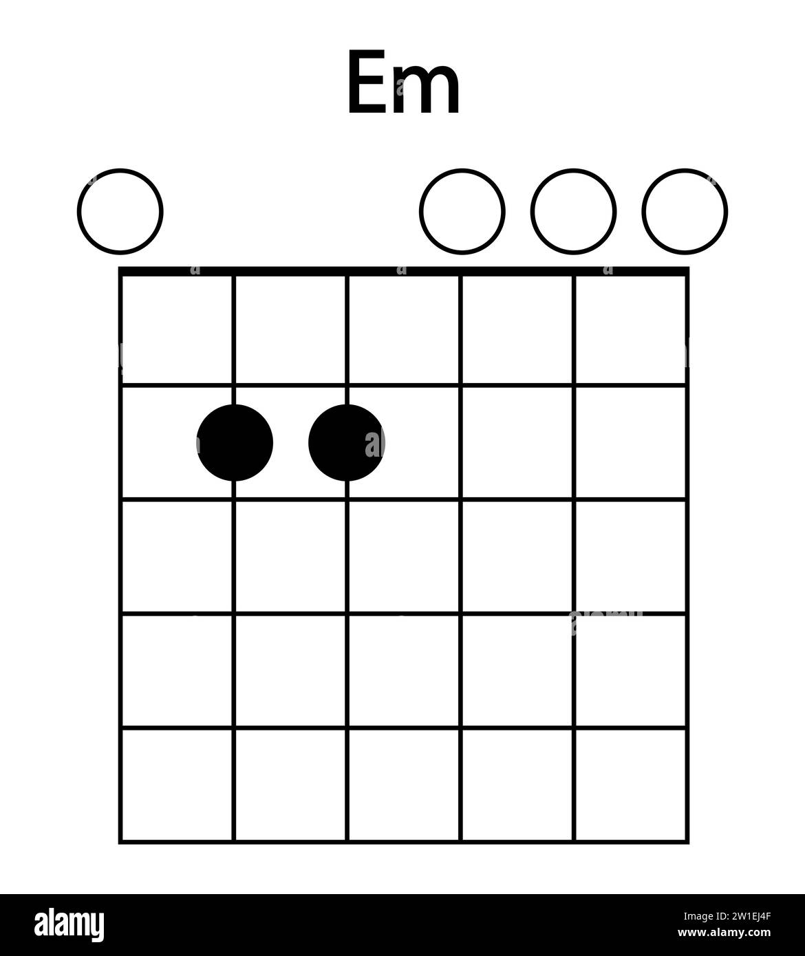 Guitar chord Em illustration. Guitar, notes, music, string, song ...