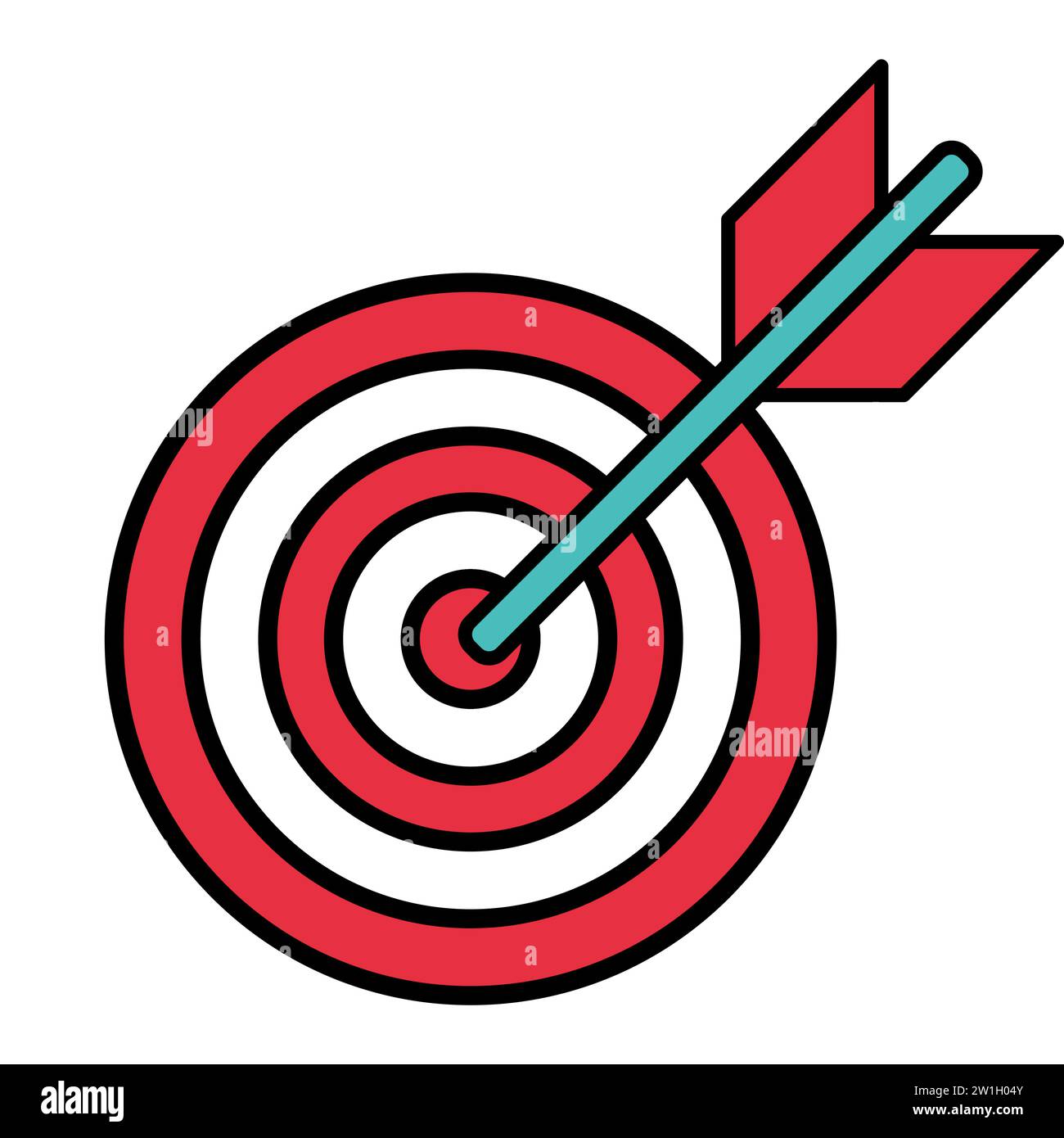 Target with arrow in center illustration. Target, bullseye, arrow ...