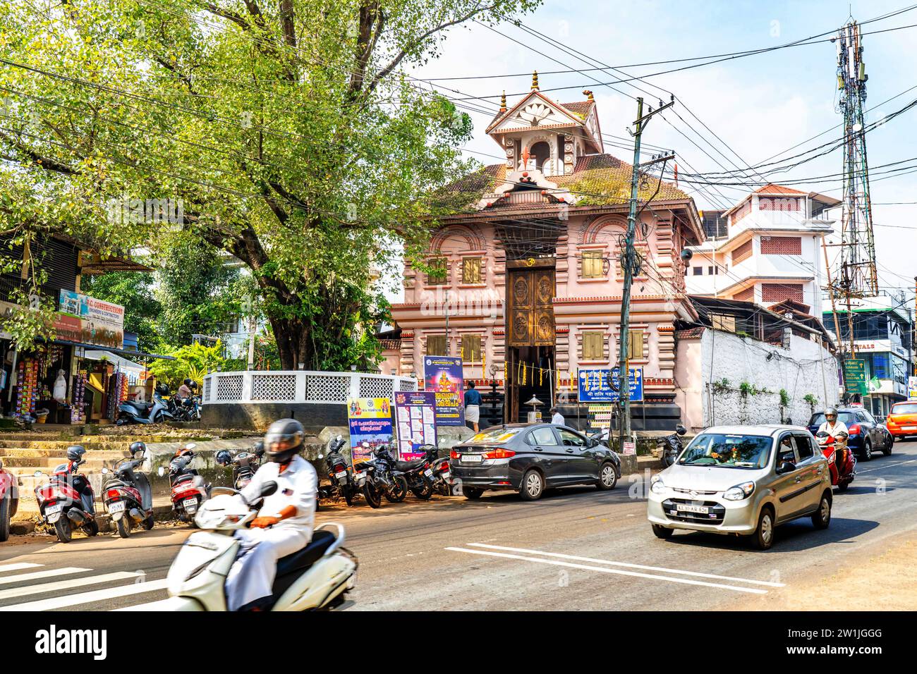 Hindu ceremony coconut temple hi-res stock photography and images - Alamy