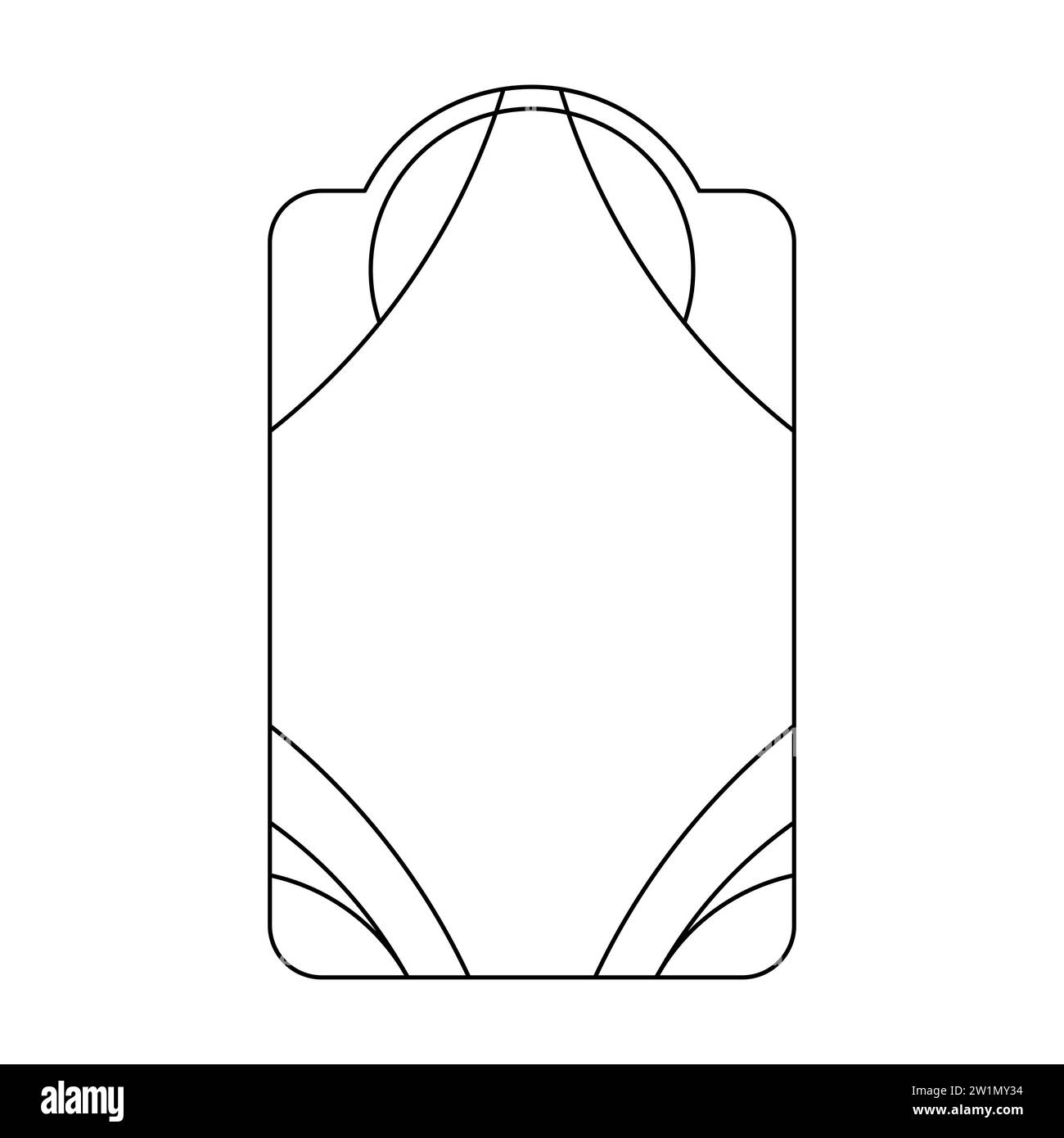 Trendy linear arch frame. Modern minimalist aesthetic line element ...