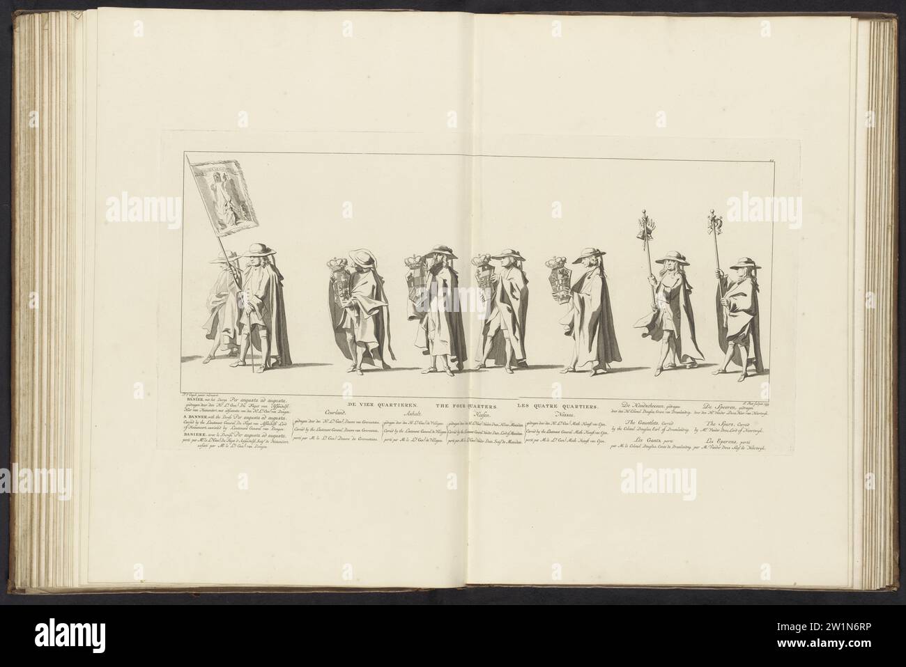 Corpse of Willem IV, 1752, plate 22, 1753 - 1755 A banner and the ...