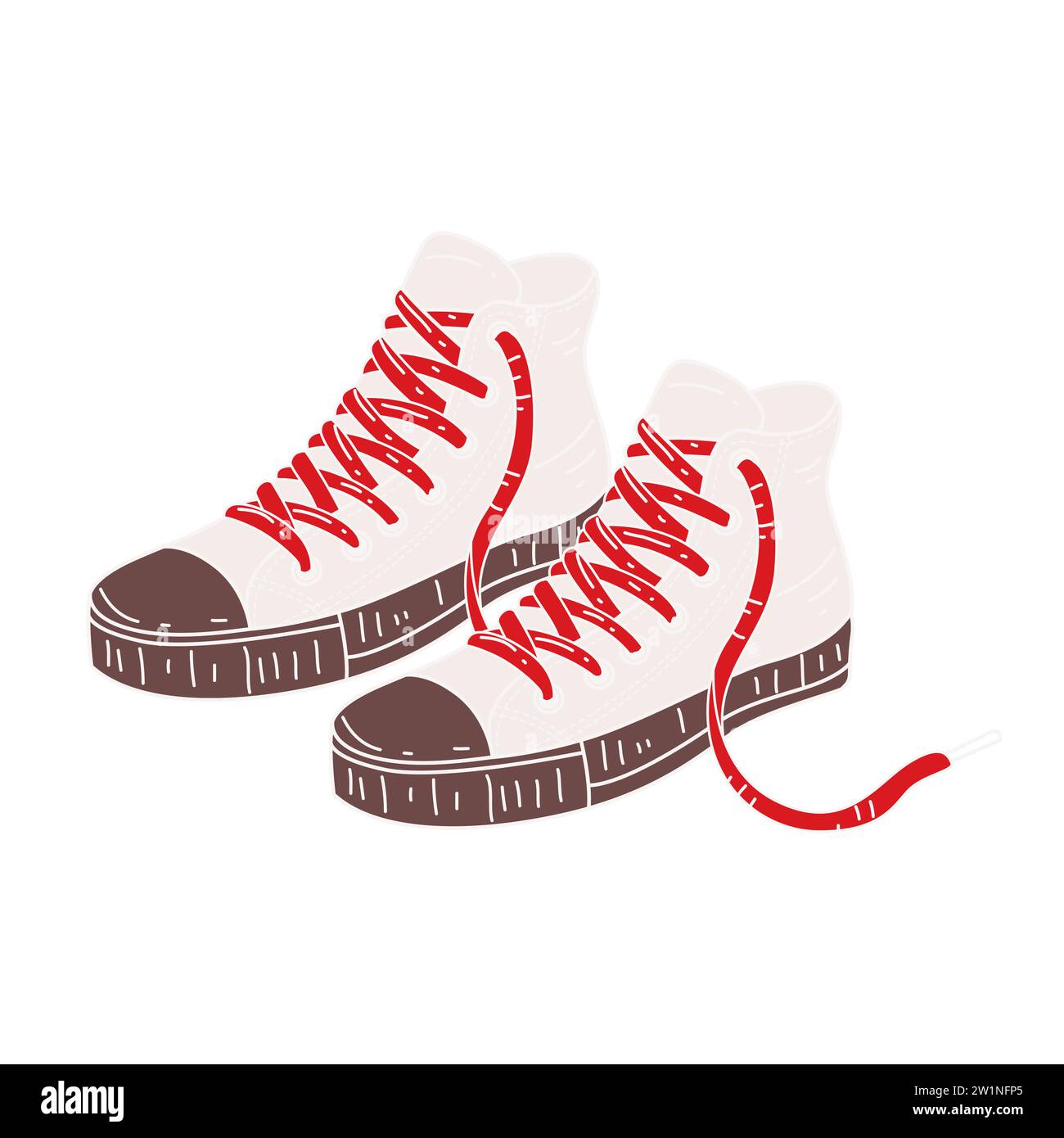 Pair Of Sneakers Vector Illustration Stock Vector Image & Art - Alamy