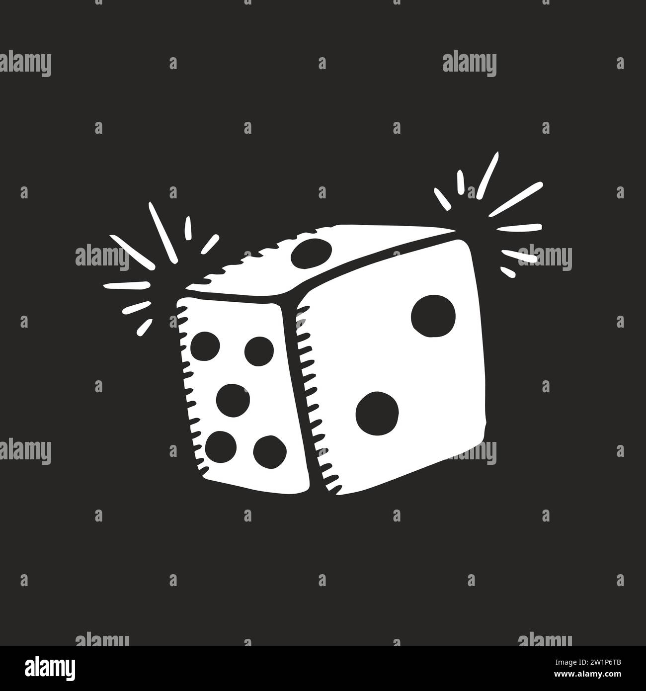 Abstract Grunge Dice Vector Illustration Stock Vector Image & Art - Alamy