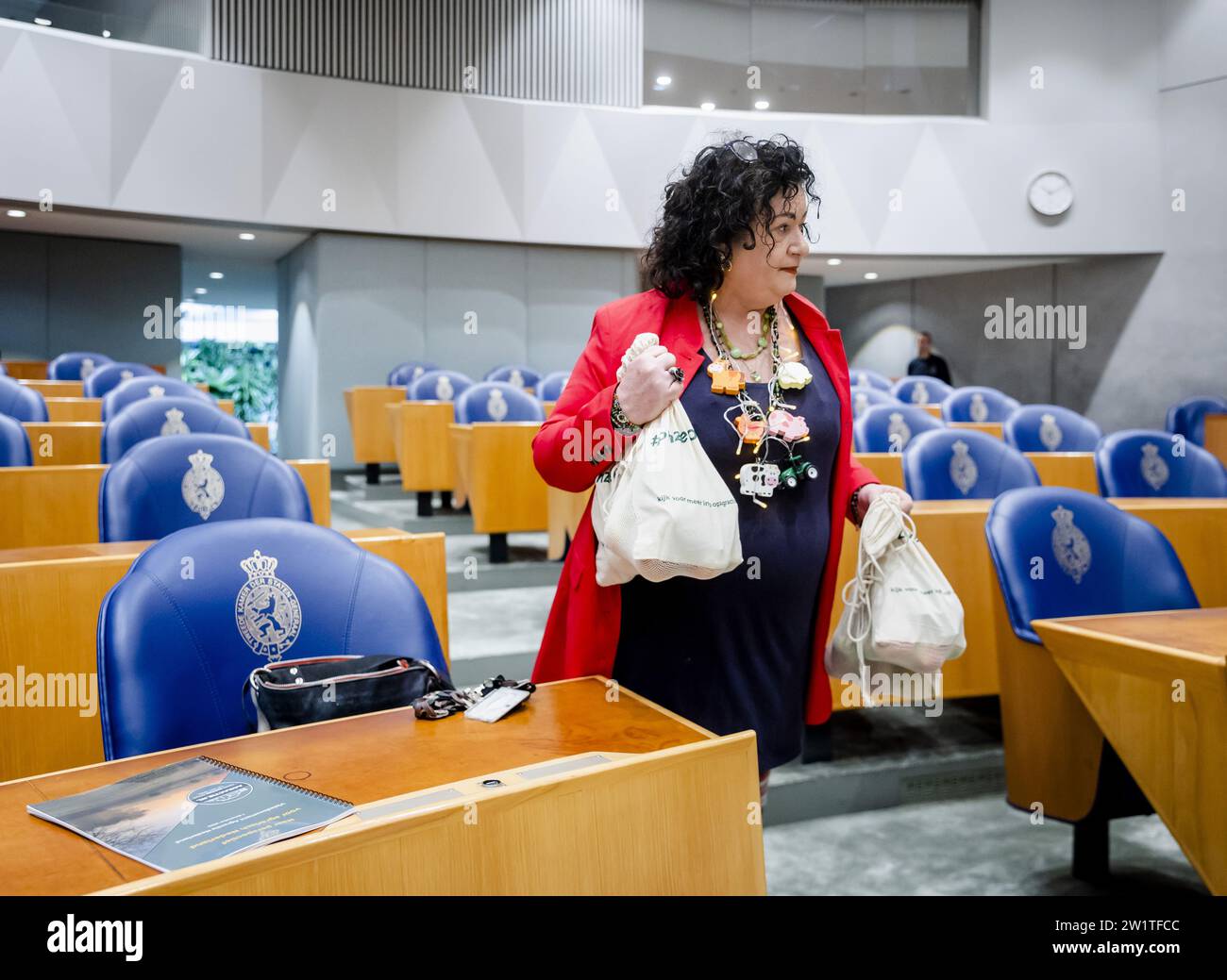 THE HAGUE - Caroline van der Plas (BBB) prior to a debate in the House ...