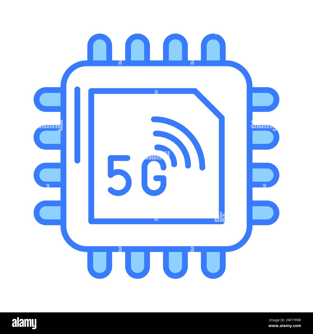Check this beautifully designed 5G chip icon in Modern Style, 5G ...