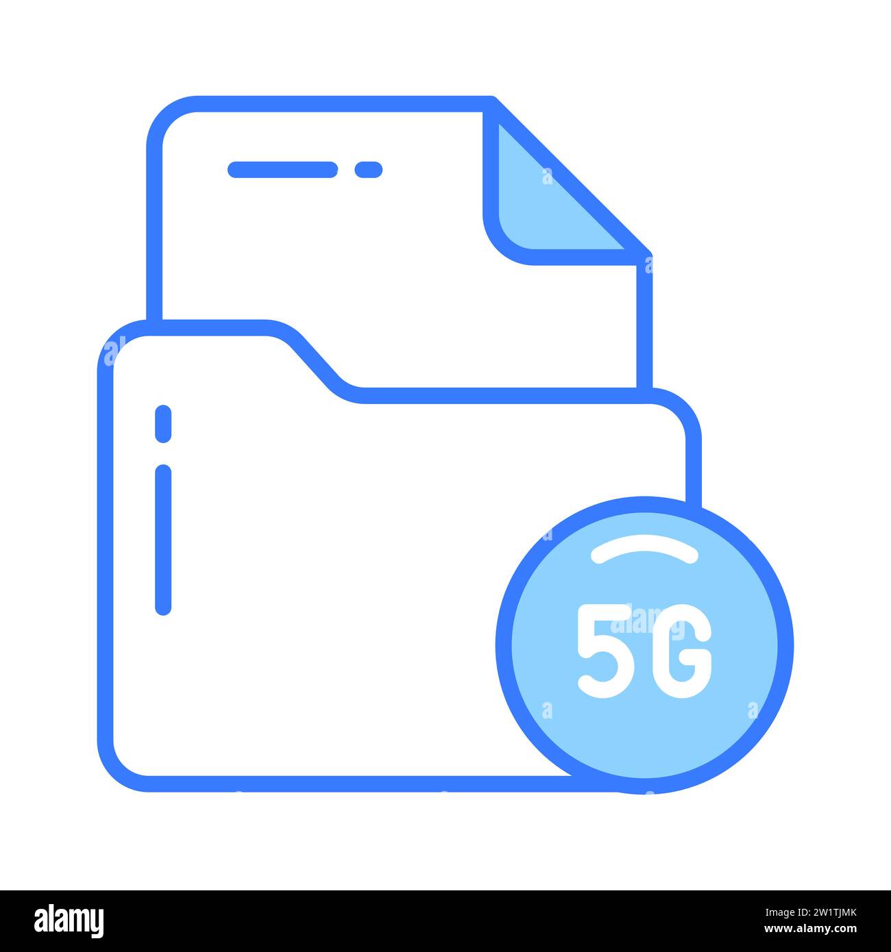 Carefully crafted vector of 5G technology folder, icon of 5G network ...