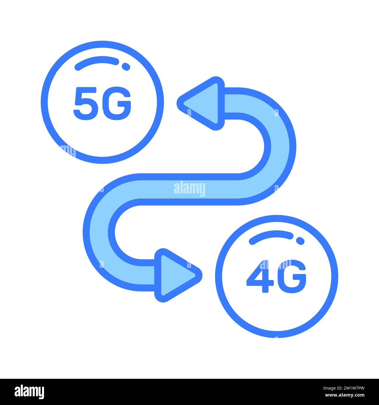 5G technology update vector design in modern style, easy to use icon ...