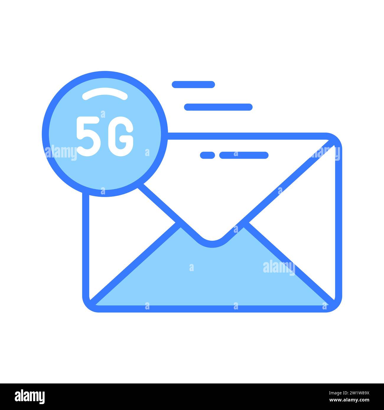 An icon of 5G network connection in editable style, ready to us icon ...