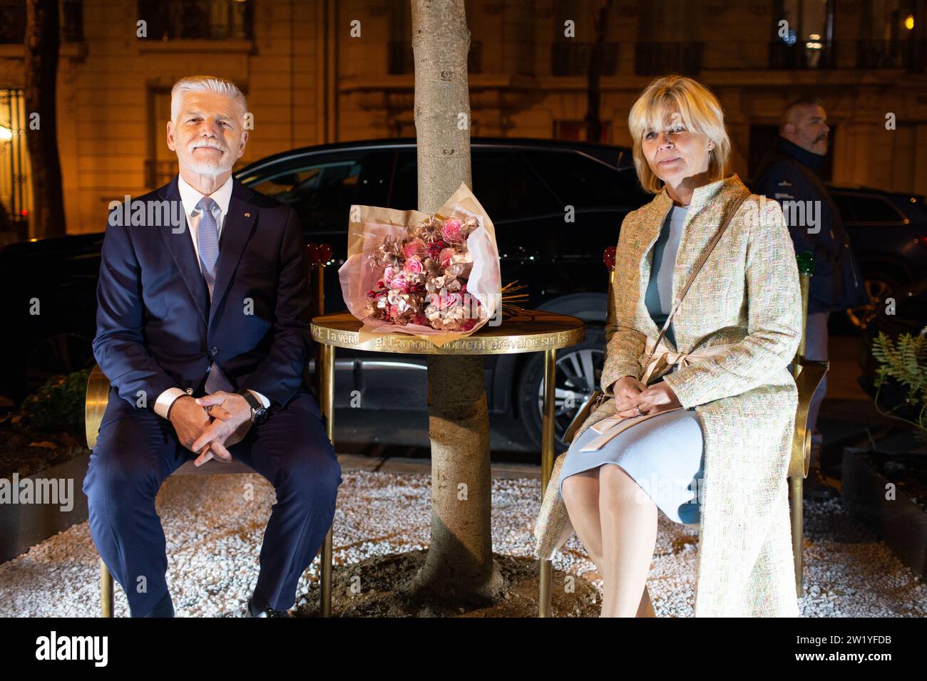 Czech President Petr Pavel and his wife Eva Pavlova unveiled the Vaclav ...
