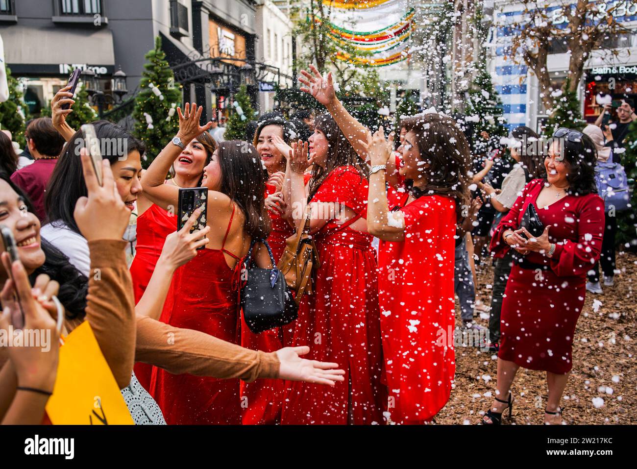 Bandung, West Java, Indonesia. 21st Dec, 2023. Visitors take photos ...