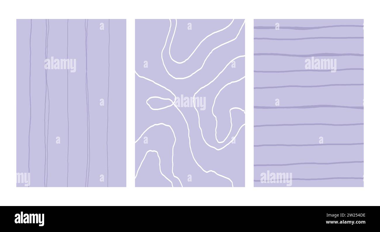 Simple Geometric Hand Drawn Irregular Patterns. Purple Doodle Checkered ...