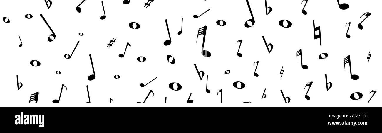 Music notes illustration vector banner hi-res stock photography and ...