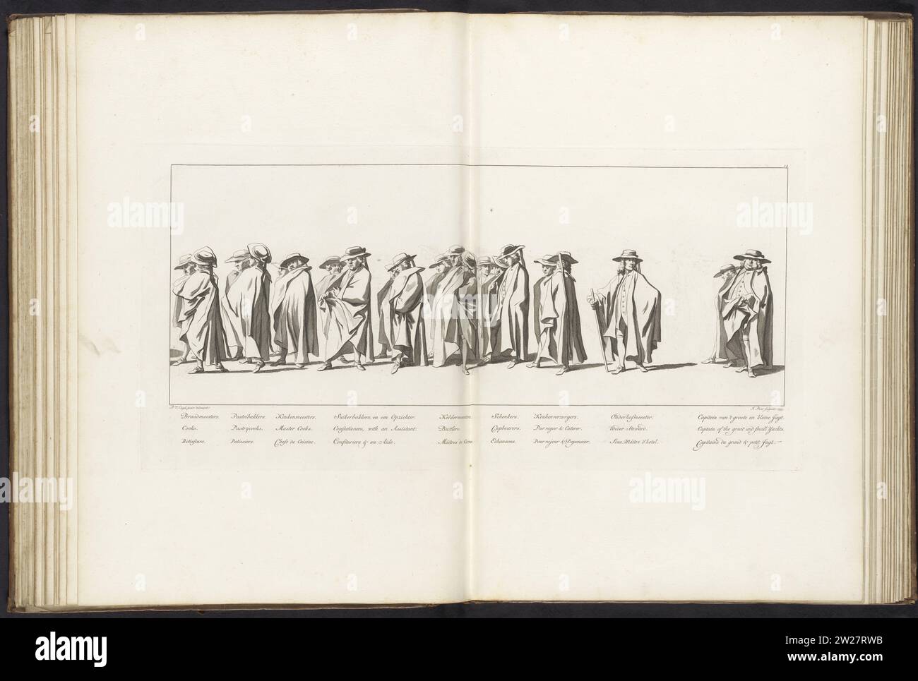 Corpse of Willem IV, 1752, plate 14, 1753 - 1755 Members of the ...