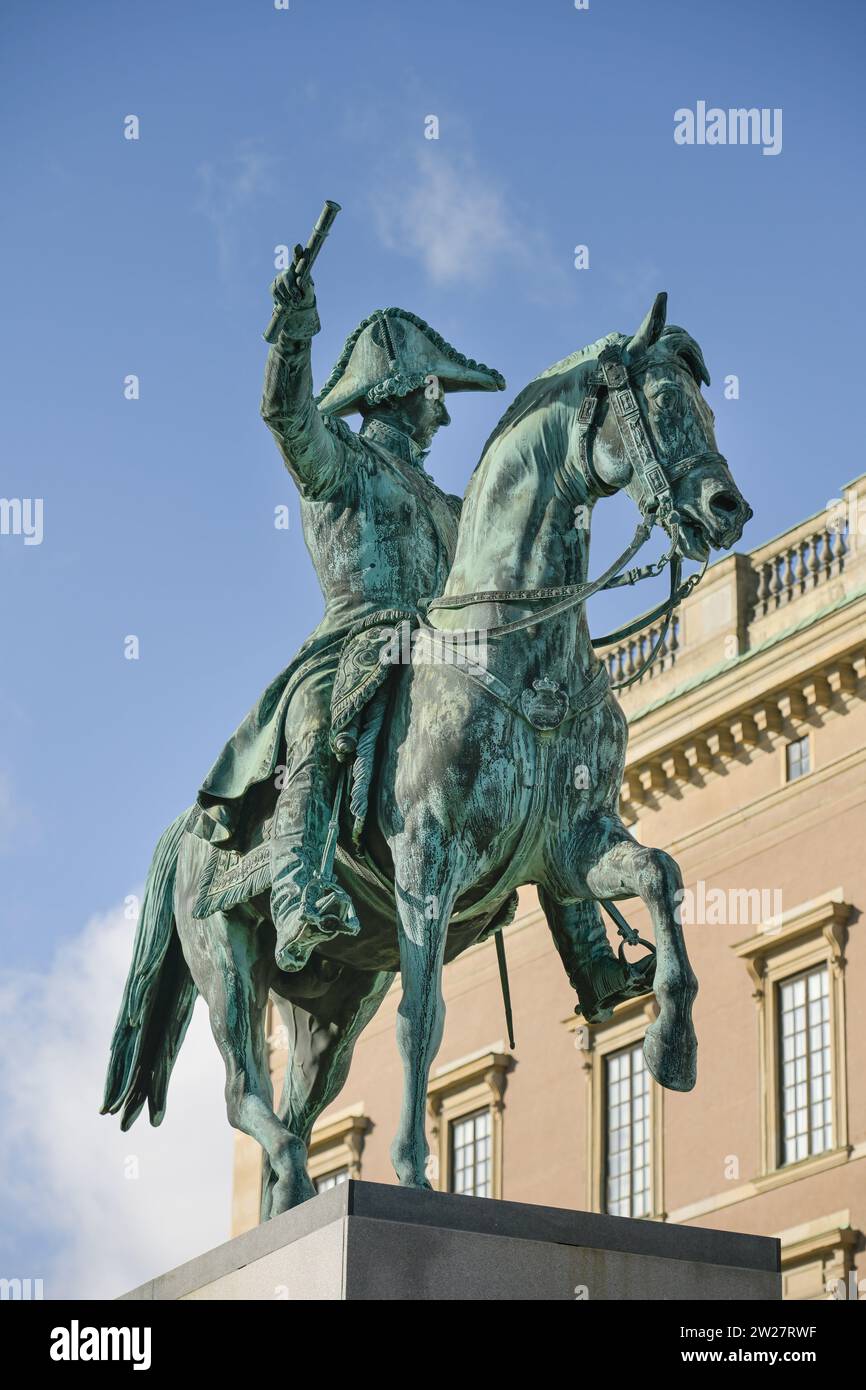 Reiterdenkmal Karl XIV Johans Ryttarstaty, Slottsbacken, Königliches ...